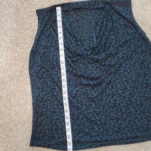 Covington | Tops | Blue Leopard Print Top | Poshmark